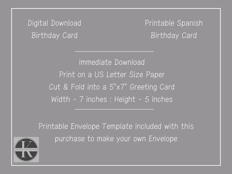Spanish Feliz Cumpleaños Card: Printable Birthday Card (PDF, JPG, GIF ...
