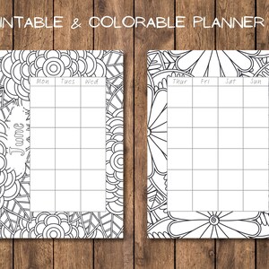 12 Month Calendar Pages With 12 Cover Pages 2 Page Spread Printable A5 ...