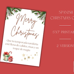 Feliz Navidad Printable Card Printable Spanish Christmas Card Spanish ...