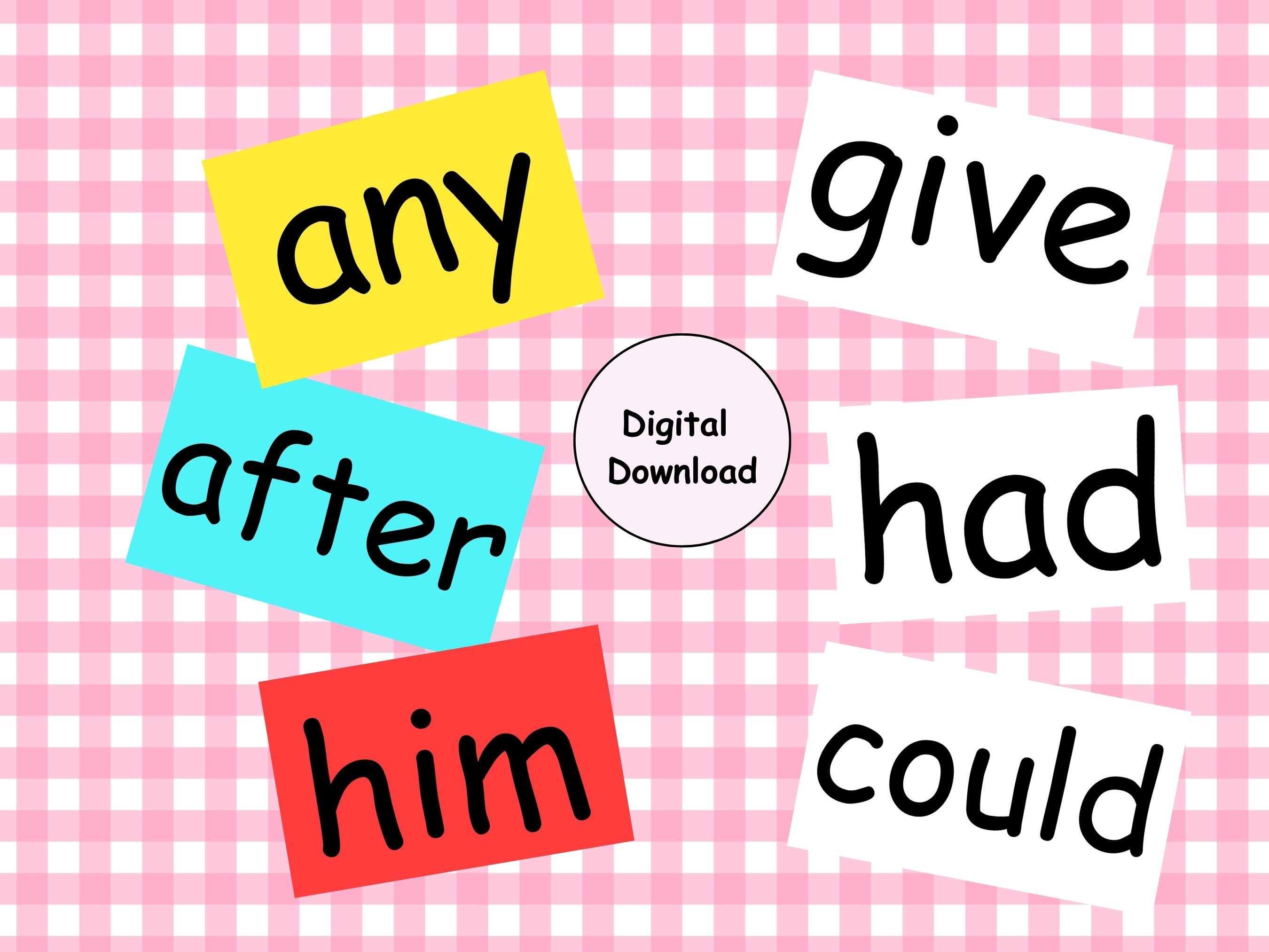 First Grade Sight Words Flashcard - 41 Printable Flashcards - Dolch ...