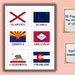 50 Flashcards of the Flags of the States of USA | Printable Flashcards ...