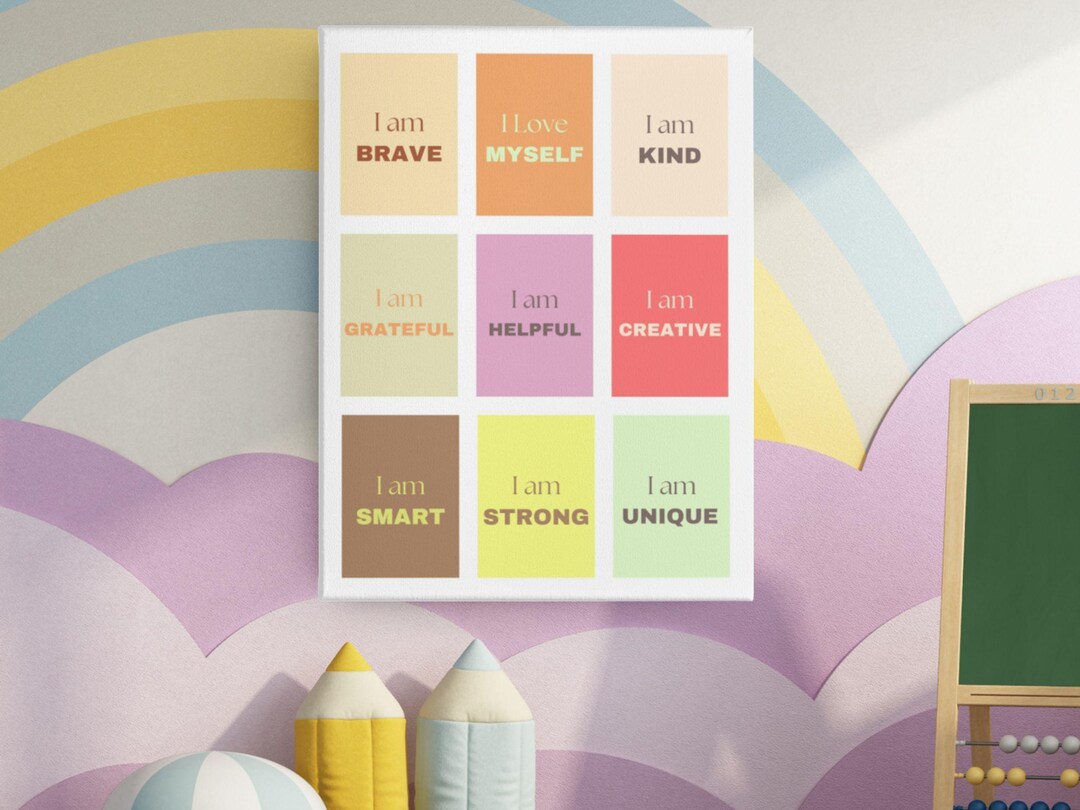 Affirmations for Kids Classroom Affirmation Poster I Am Brave Kind ...