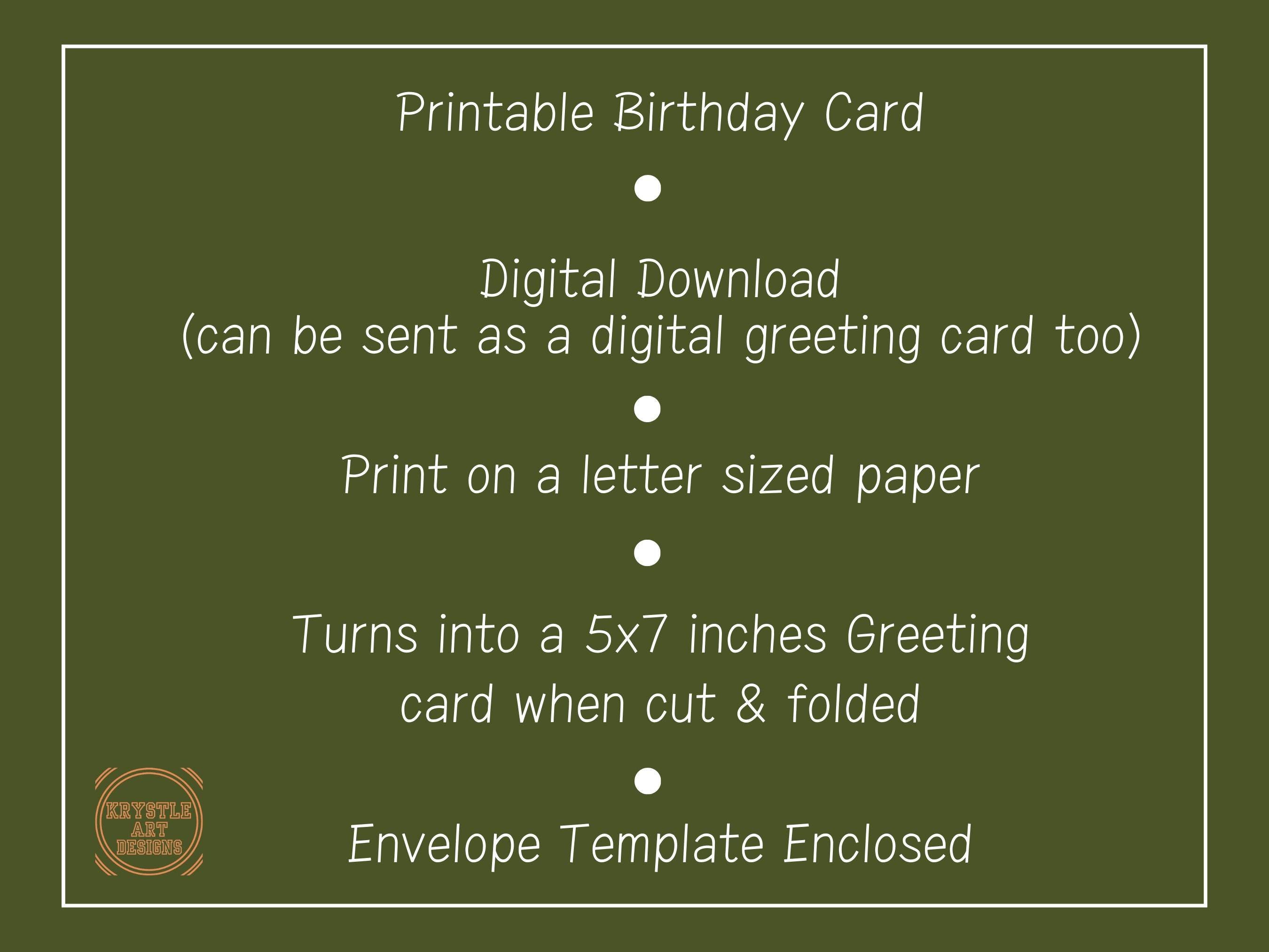 Feliz Cumpleaños Printable Card Printable Spanish Birthday Card Spanish ...