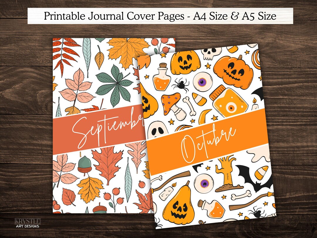 Printable Spanish Monthly Planner Covers: Floral A5/A4 Journal (digital ...