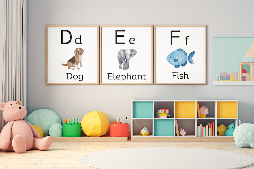 Classroom Alphabet Poster: Printable Wall Art (PDF) - Etsy