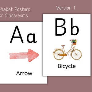Alphabet Poster for Classroom Printable Alphabet Posters for Nursery ...