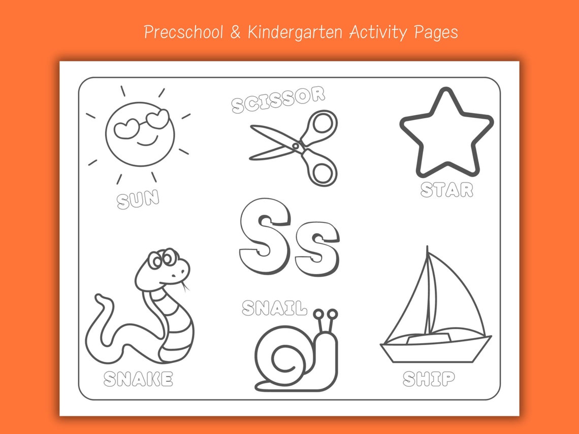 Alphabet Coloring Pages Preschool Coloring Activity Pages Preschool ...