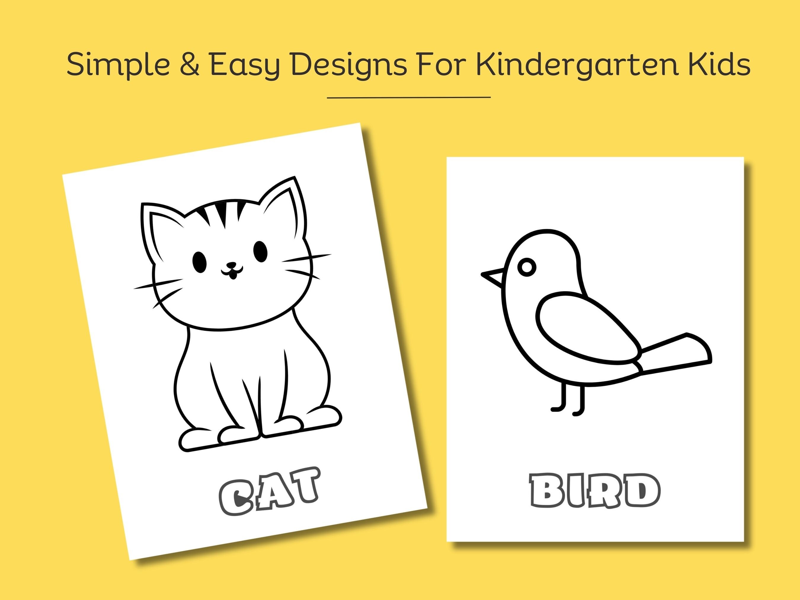 Simple and Big Coloring Book for Toddlers Easy & Large Coloring Book ...