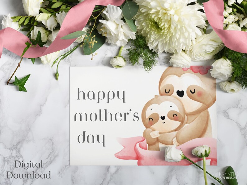 Printable Mother's Day Card. Instant Download. Mother's Day Greetings ...