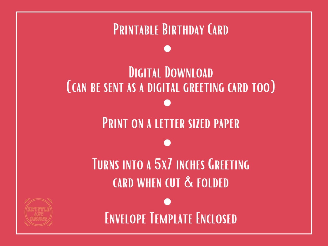 Printable Birthday Card | Digital Birthday Greeting Card | Animal Theme ...