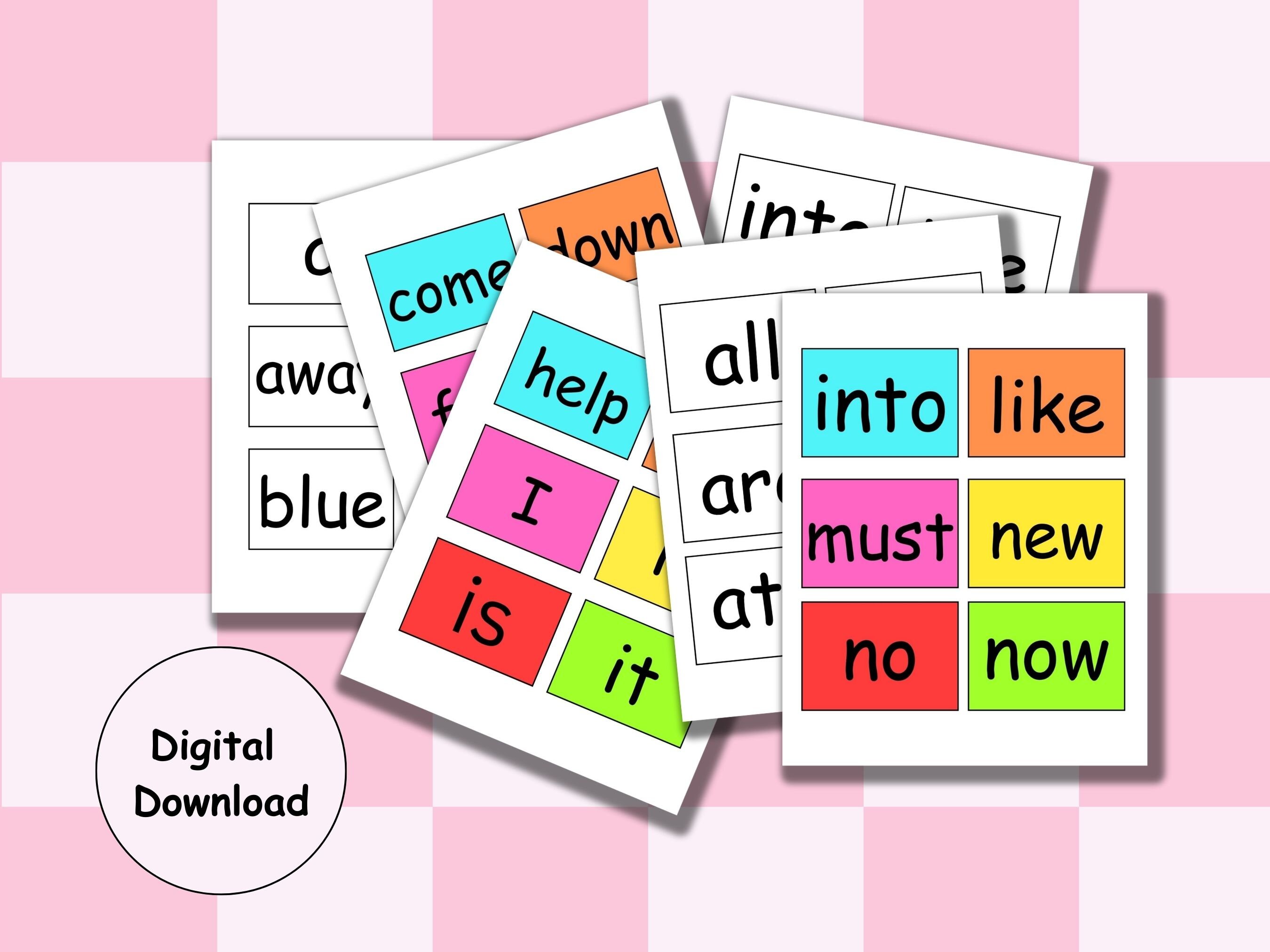 First Grade Sight Words Flashcard - 41 Printable Flashcards - Dolch ...