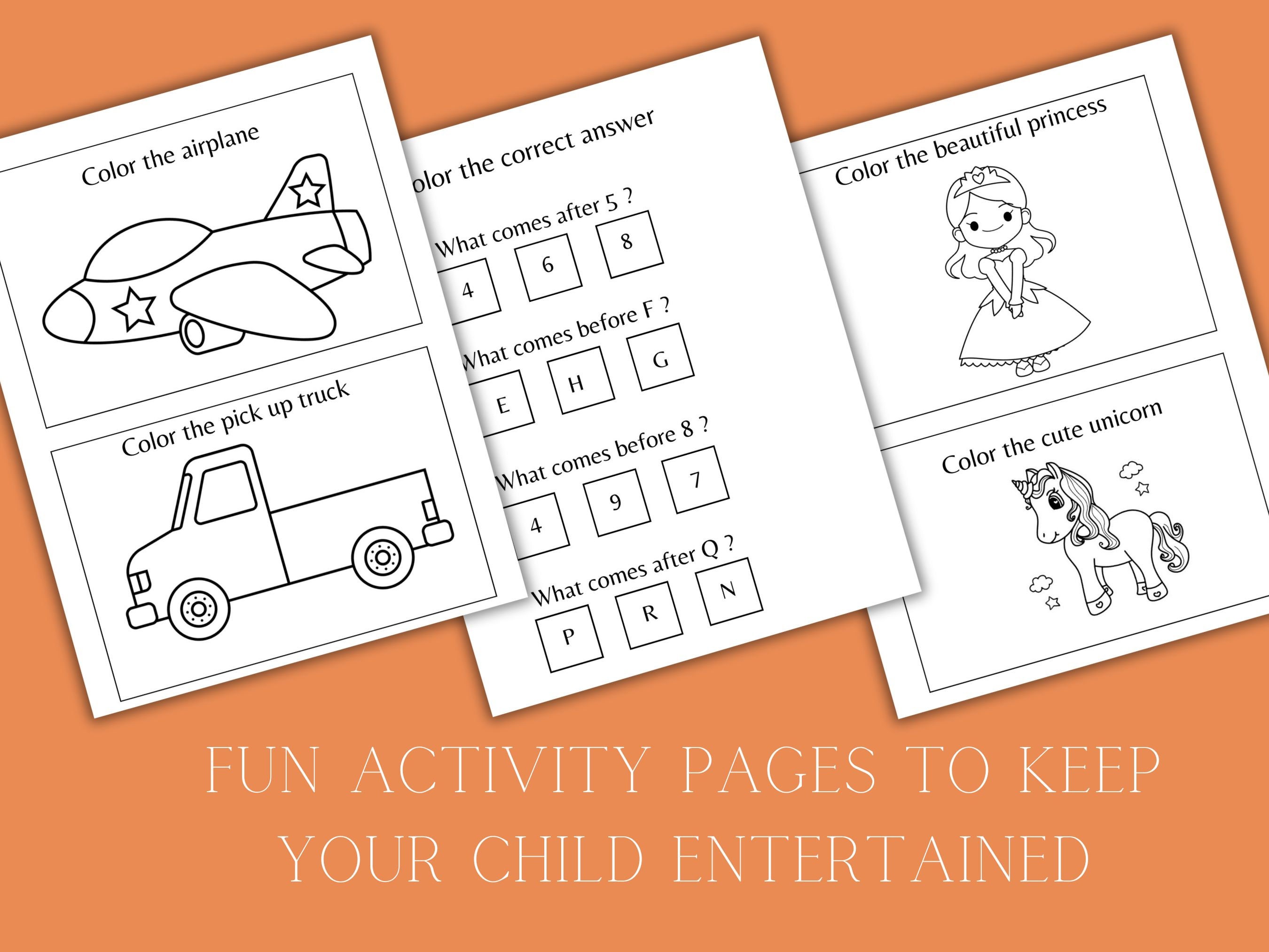 Handwriting Practice Worksheets Alphabet & Numbers Tracing Pages Pen ...