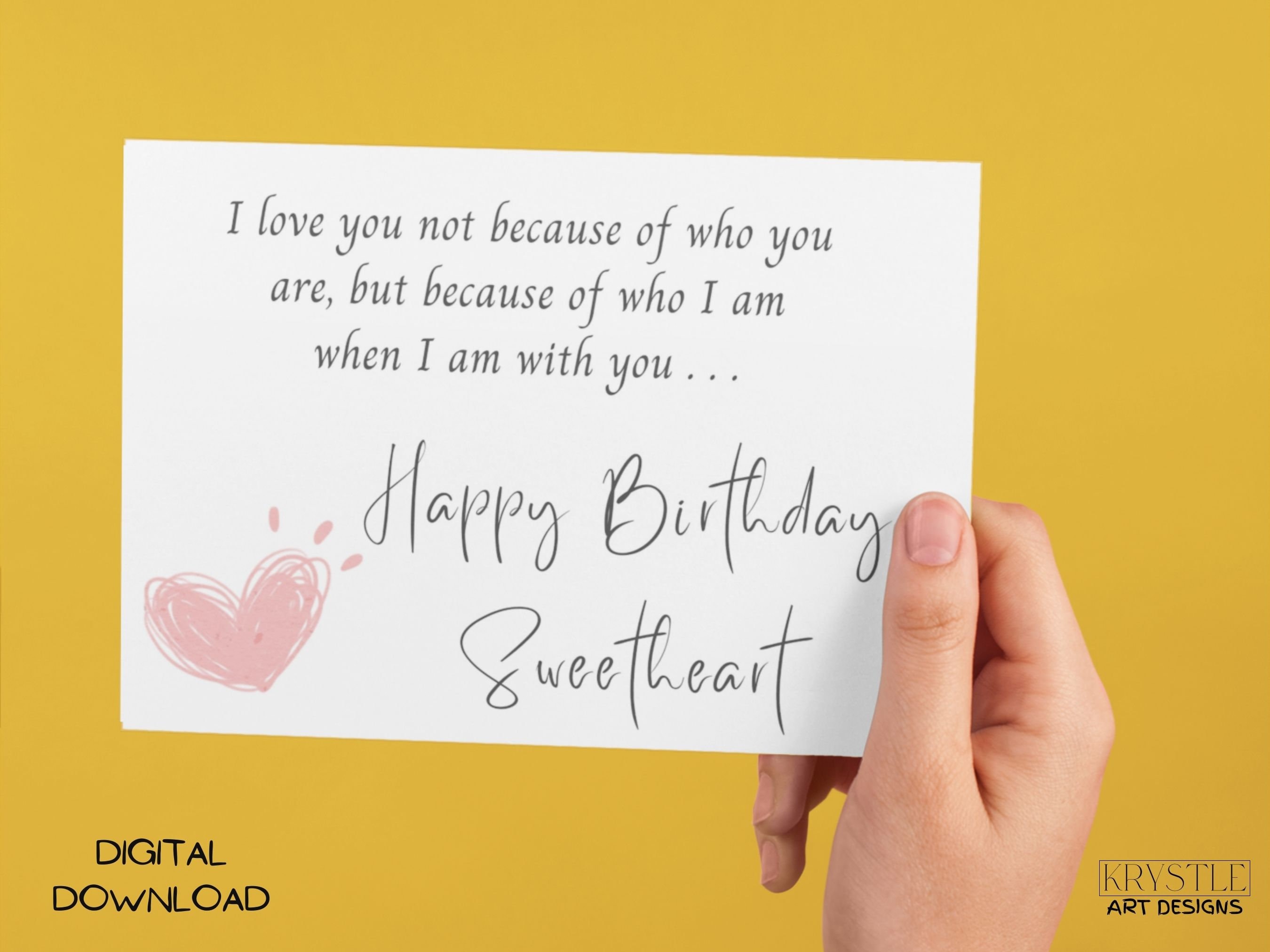 Romantic Birthday Card | Printable Birthday Card for Boyfriend ...