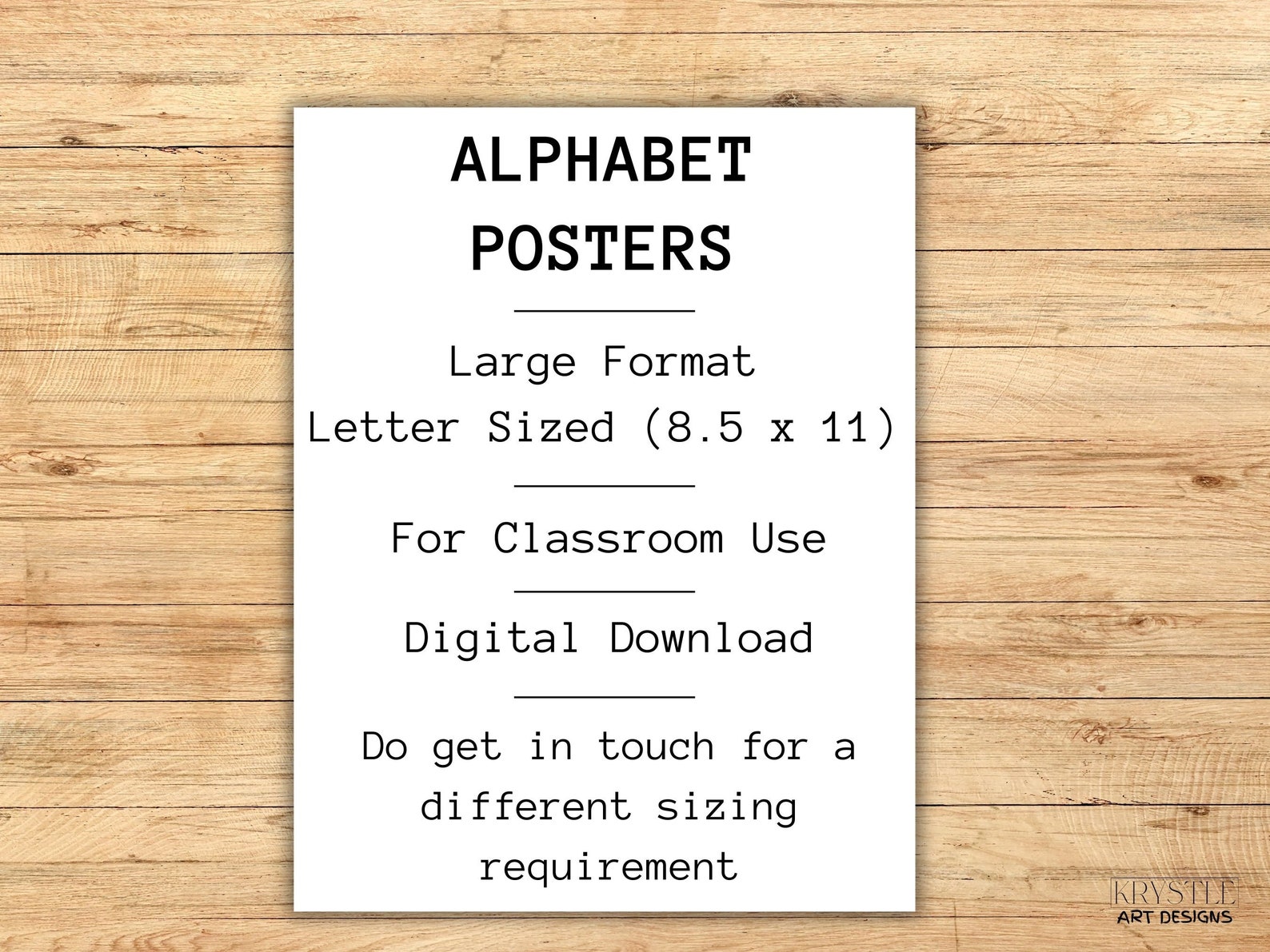 Alphabet Poster Classroom | Alphabet Poster Printable | Large Format ...