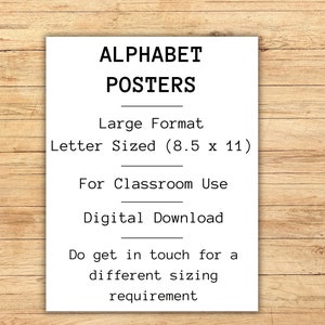 Alphabet Poster Classroom | Alphabet Poster Printable | Large Format ...
