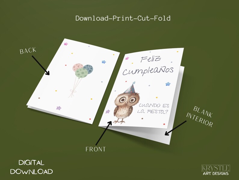 Feliz Cumpleaños Printable Card | Printable Spanish Birthday Card ...