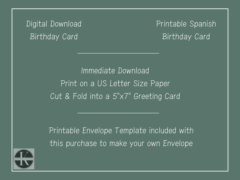 Feliz Cumpleaños Printable Card | Spanish Happy Birthday Card for ...