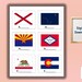 50 Flashcards of the Flags of the States of USA | Printable Flashcards ...