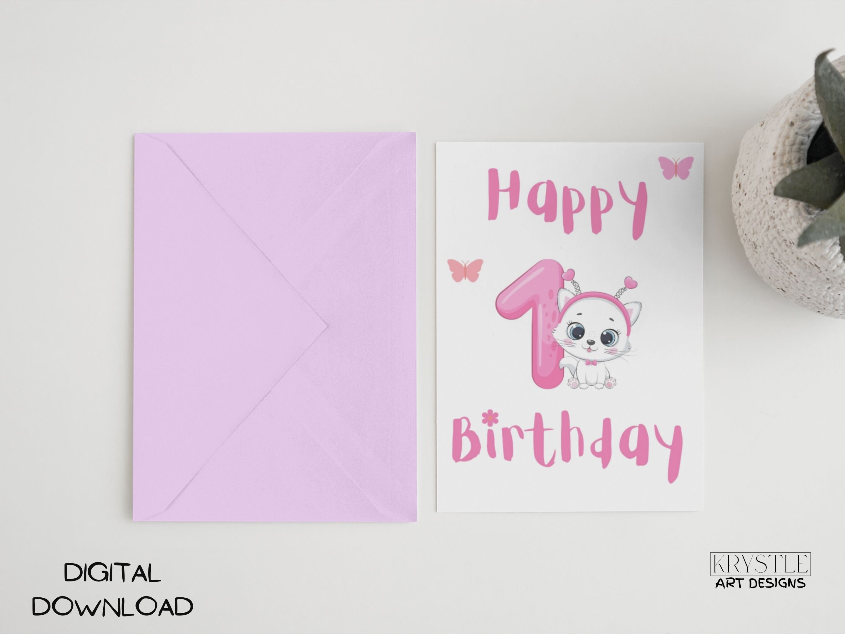 Printable 1st Birthday Card | 1st Birthday Card Printable for Children ...