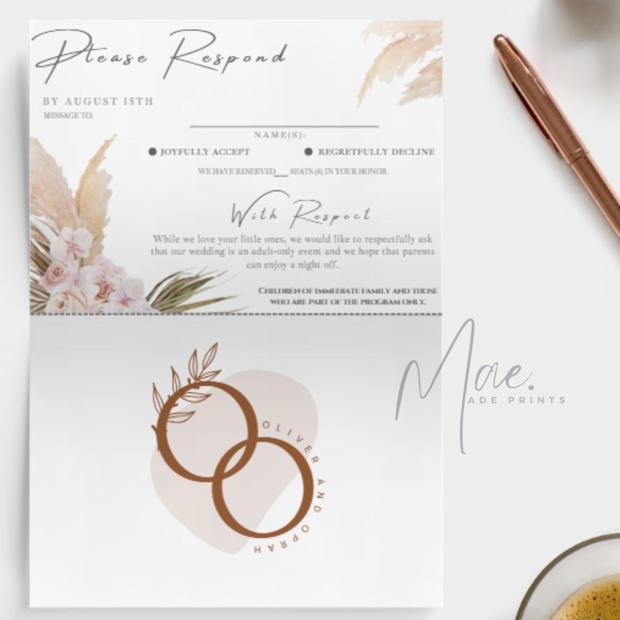 Wedding Invitation: Boho/filipiniana Theme (canva Editable Template) - Etsy