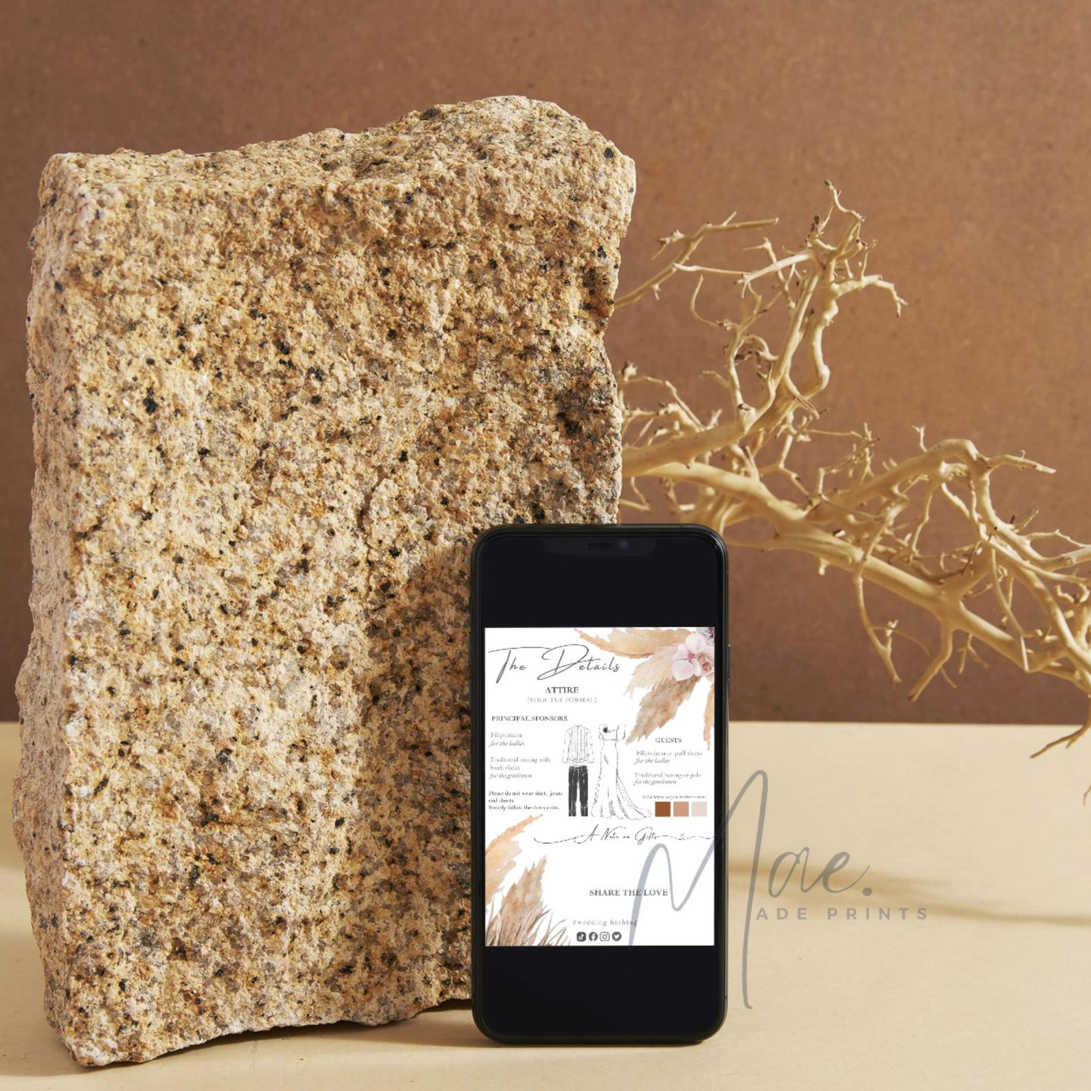 Wedding Invitation: Boho/filipiniana Theme canva Editable Template - Etsy