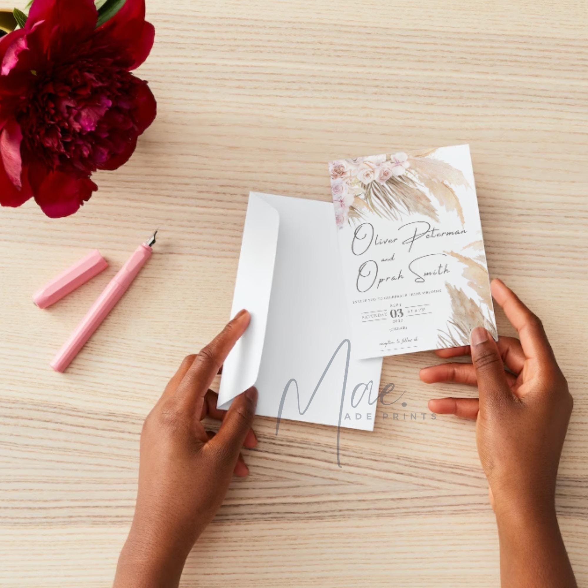 Wedding Invitation: Boho/filipiniana Theme (canva Editable Template) - Etsy