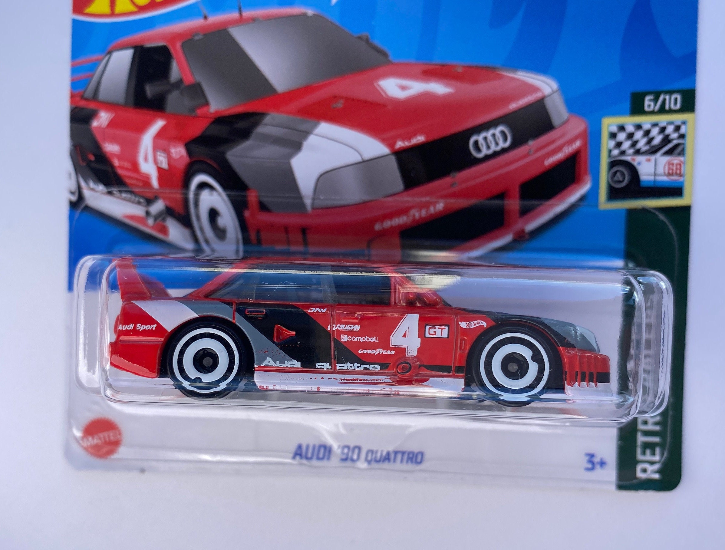 Hot Wheels Audi '90 Quattro, Race Car, IMSA GTO, F1, Red Black White ...
