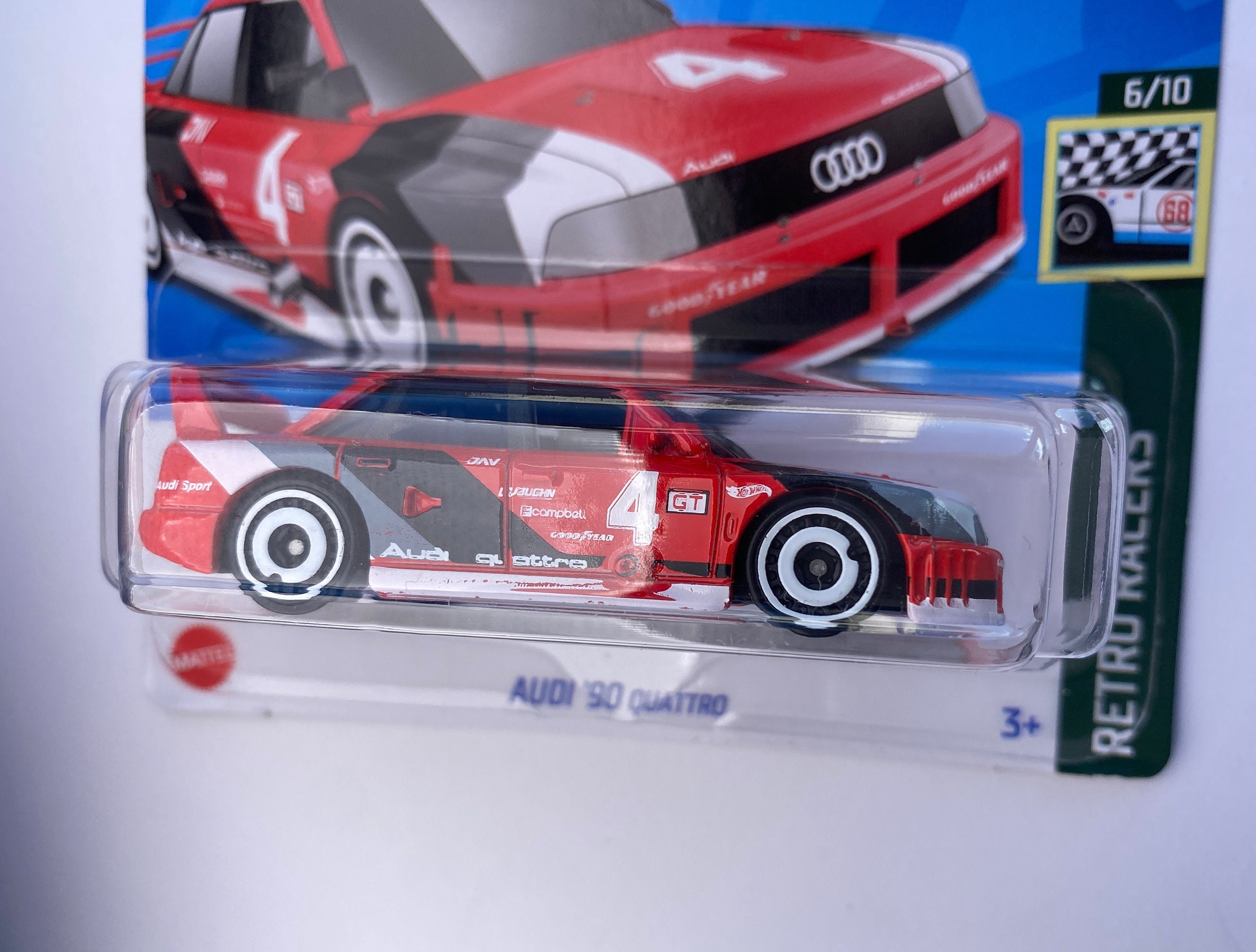 Hot Wheels Audi '90 Quattro, Race Car, IMSA GTO, F1, Red Black White ...