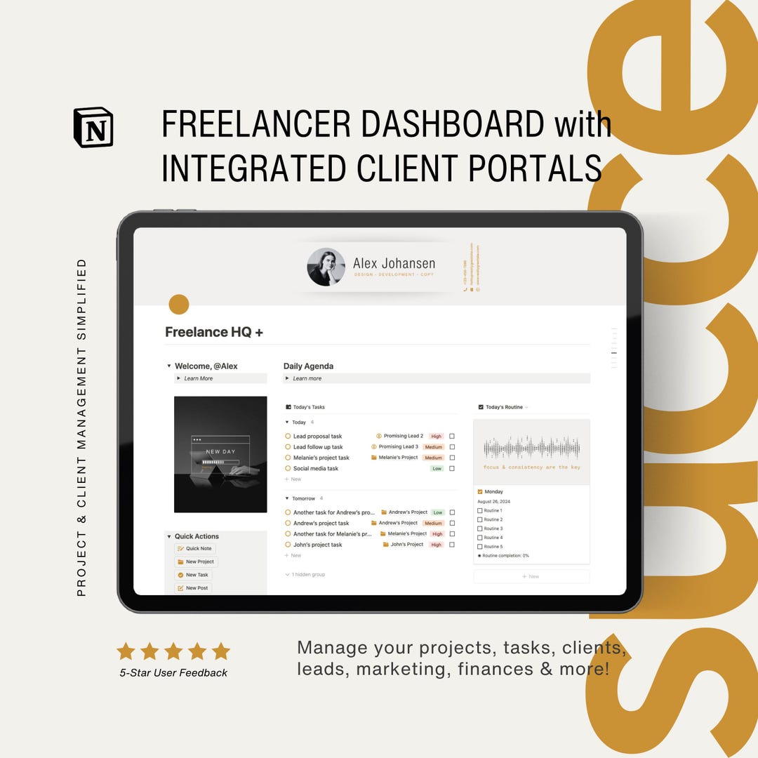 Notion Business Planner Template With Integrated Client Portals ...