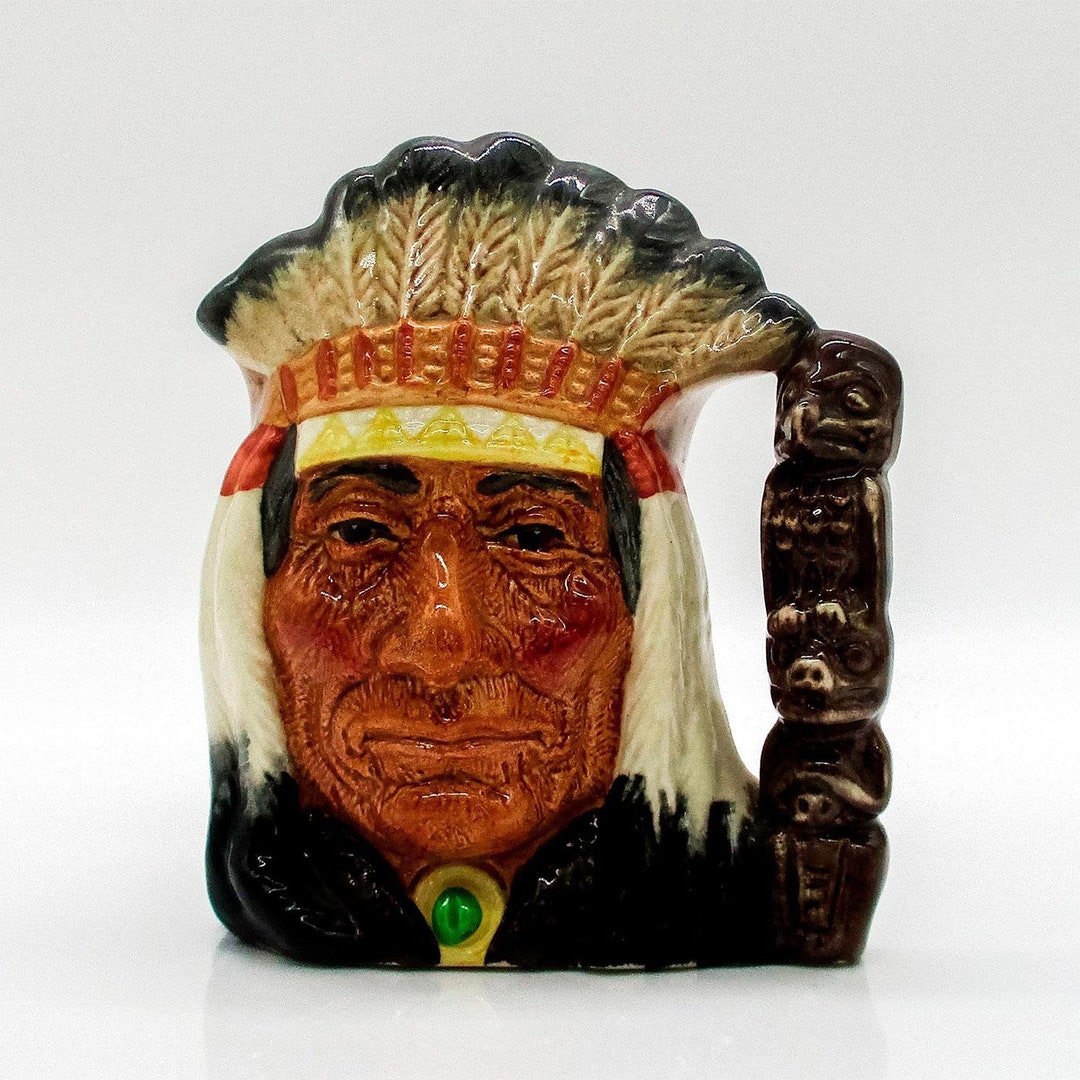 North American Indian D6614 - Small - Royal Doulton Character Jug - Etsy