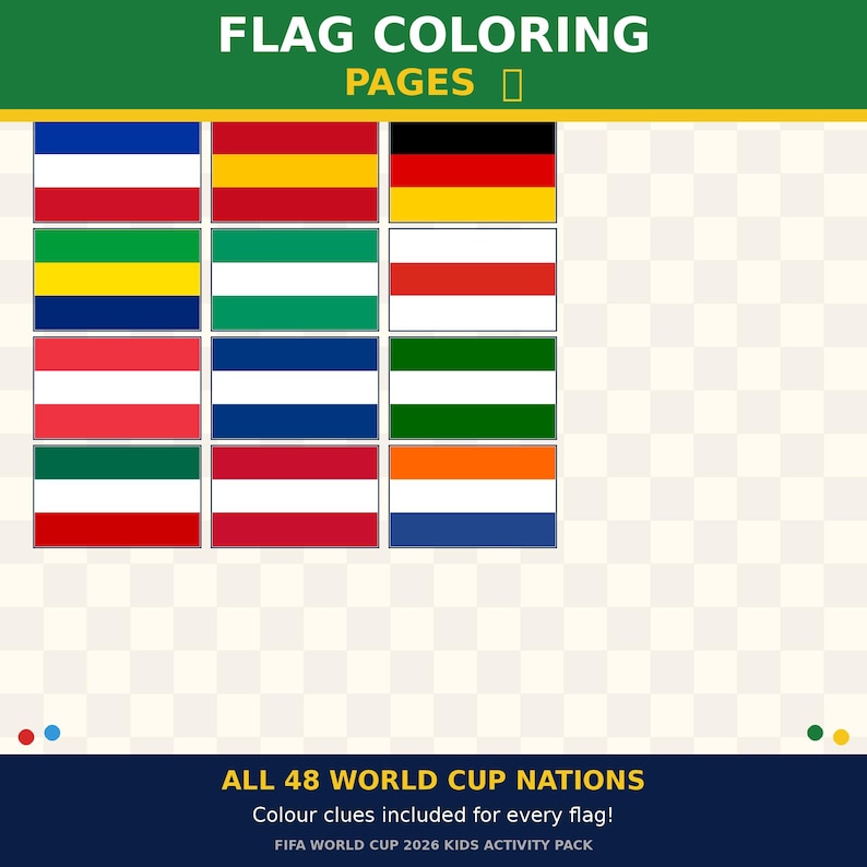 FIFA World Cup 2026 Kids Activity Pack | Flag Coloring, Geography ...