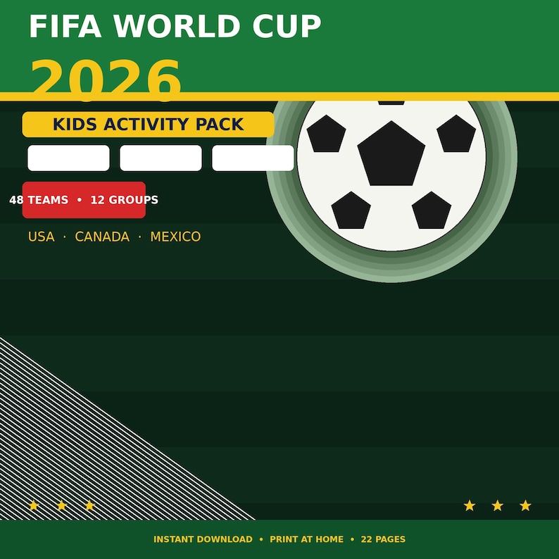 FIFA World Cup 2026 Kids Activity Pack | Flag Coloring, Geography ...