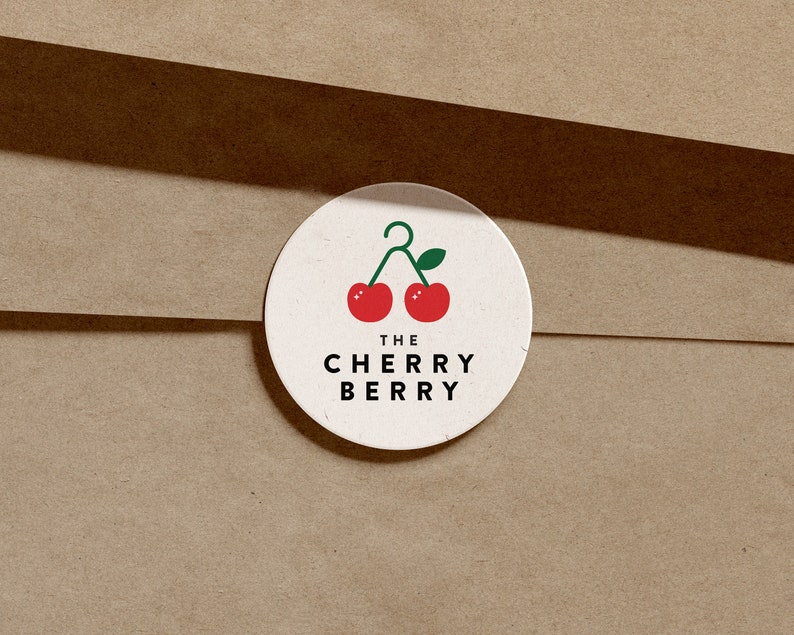 Premade Cherry Logo, Clothing Store Logo, Small Business Logo, Simple ...