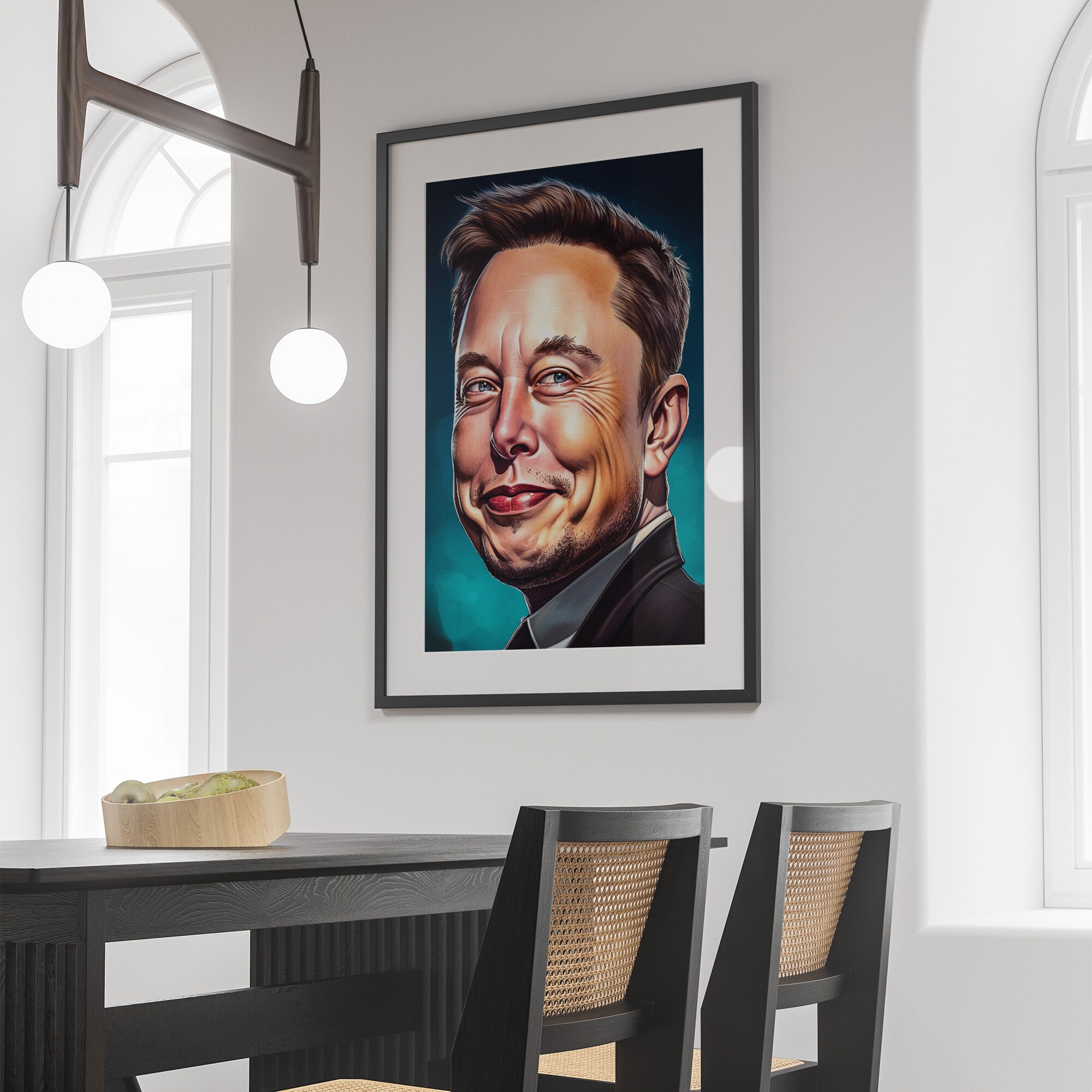 Elon Musk Poster Elon Musk Caricature Print Tesla Spacex - Etsy