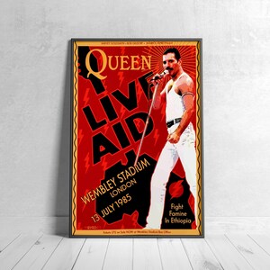 Queen Poster, Freddie Mercury Poster, Queen Band Music Canvas Wall Art ...