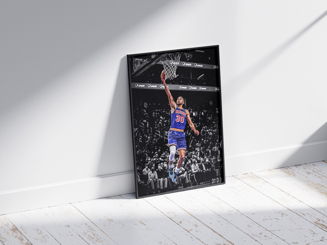 Steph Curry Poster, NBA Canvas Wall Art, Basketball Poster Print ...