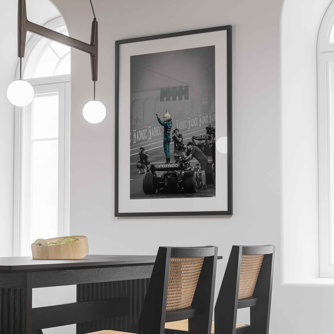 Sebastian Vettel Poster, Red Bull Racing Canvas Wall Art, F1 World ...