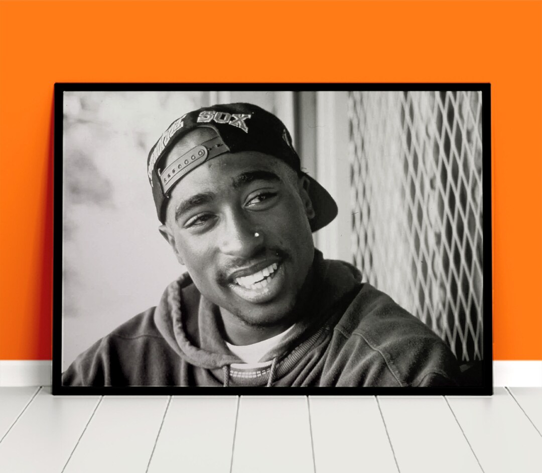 Tupac Shakur Poster Print, 2pac Hip Hop Music Vintage Canvas Wall Art ...