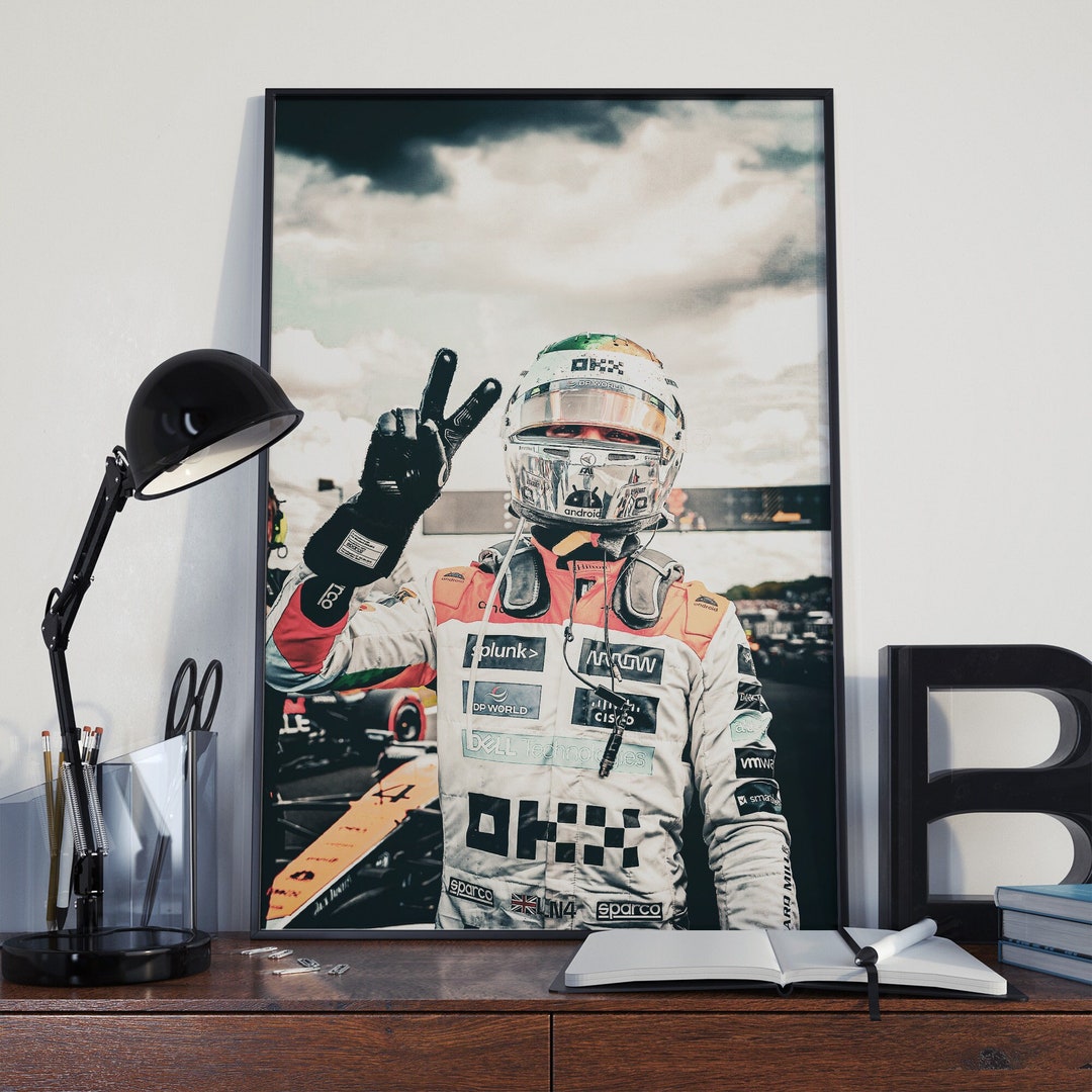 Lando Norris Poster, Mclaren Formula 1 Rising Star Poster Print or ...