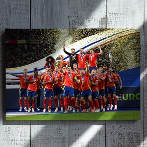 Spain Euro 2024 Champions Poster or Canvas Wall Art, Ideal Gift for ...