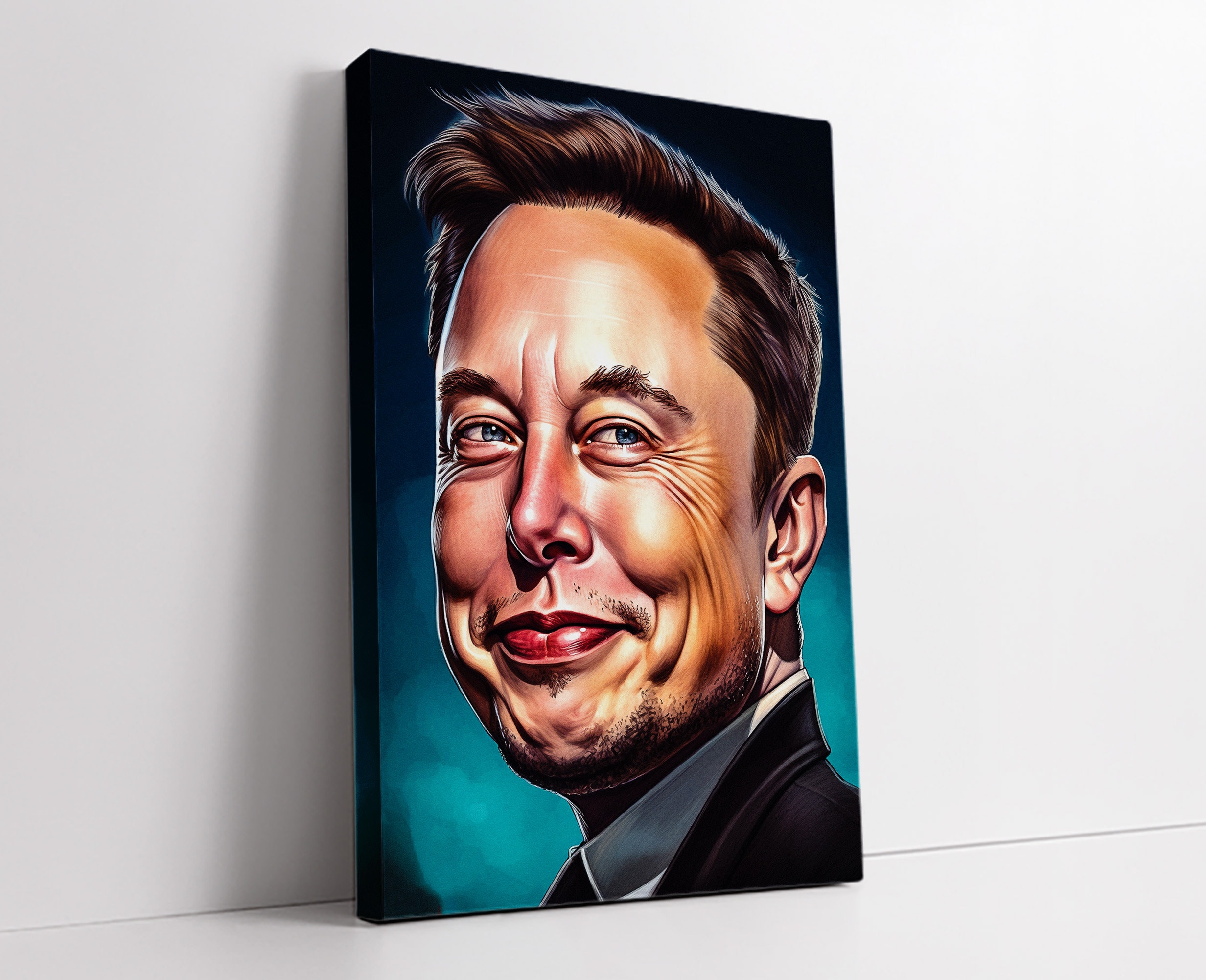 Elon Musk Poster Elon Musk Caricature Print Tesla Spacex - Etsy