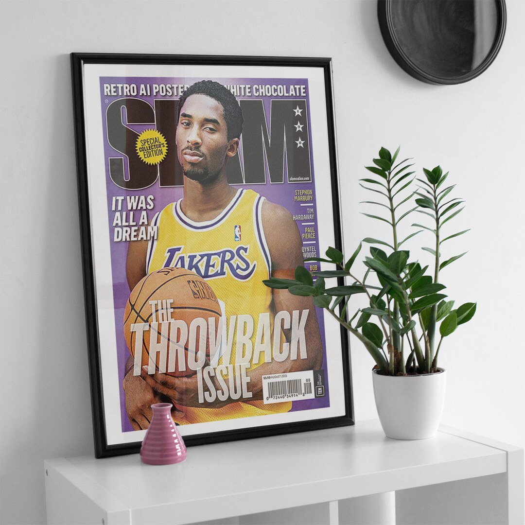 Kobe Bryant SLAM Magazine Poster, NBA Lakers Legend Canvas Wall Art ...