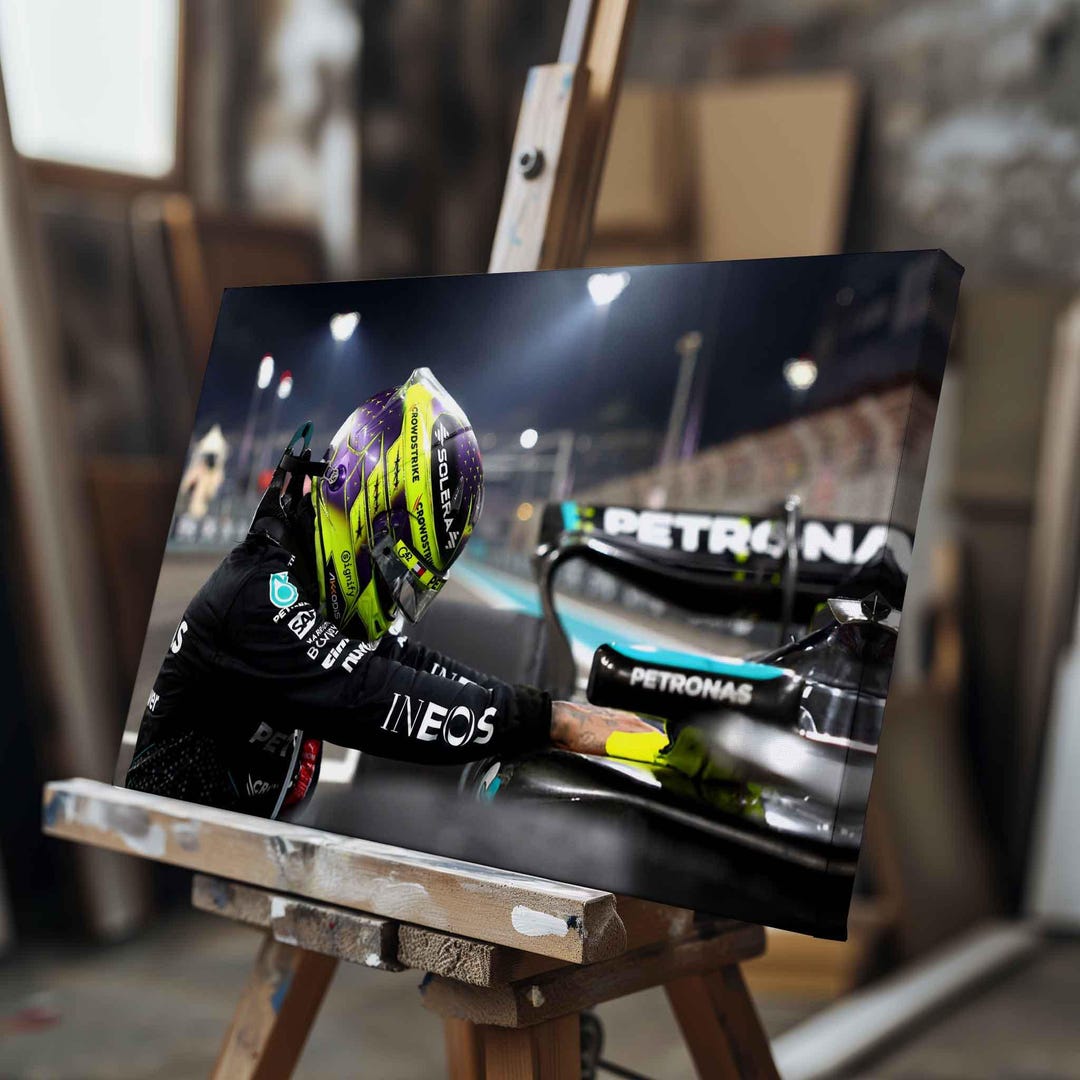 Lewis Hamilton Mercedes Retirement Race Poster Print, Abu Dhabi Formula ...