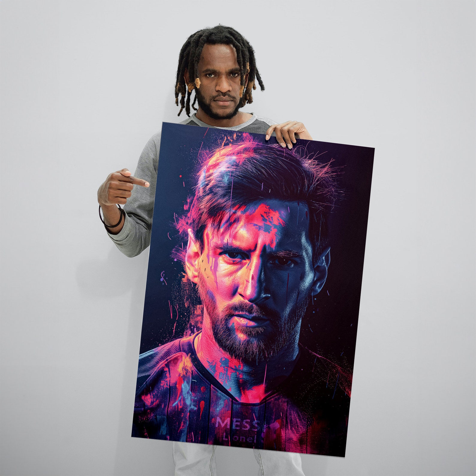 Lionel Messi Poster: Barcelona Legend, Argentina Soccer Canvas Wall Art ...