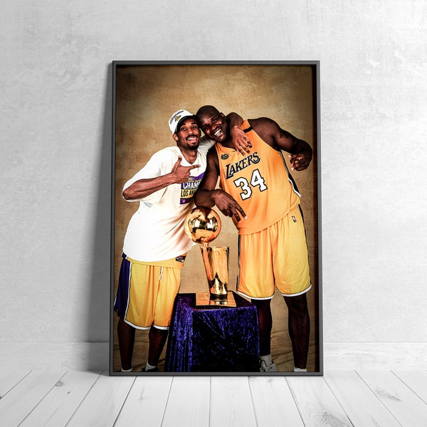 Kobe and Shaq Posters - Etsy