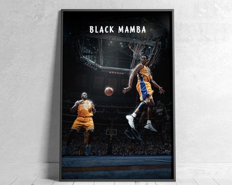 Kobe Bryant Poster, Mamba Mentality, NBA Lakers Championship Canvas ...