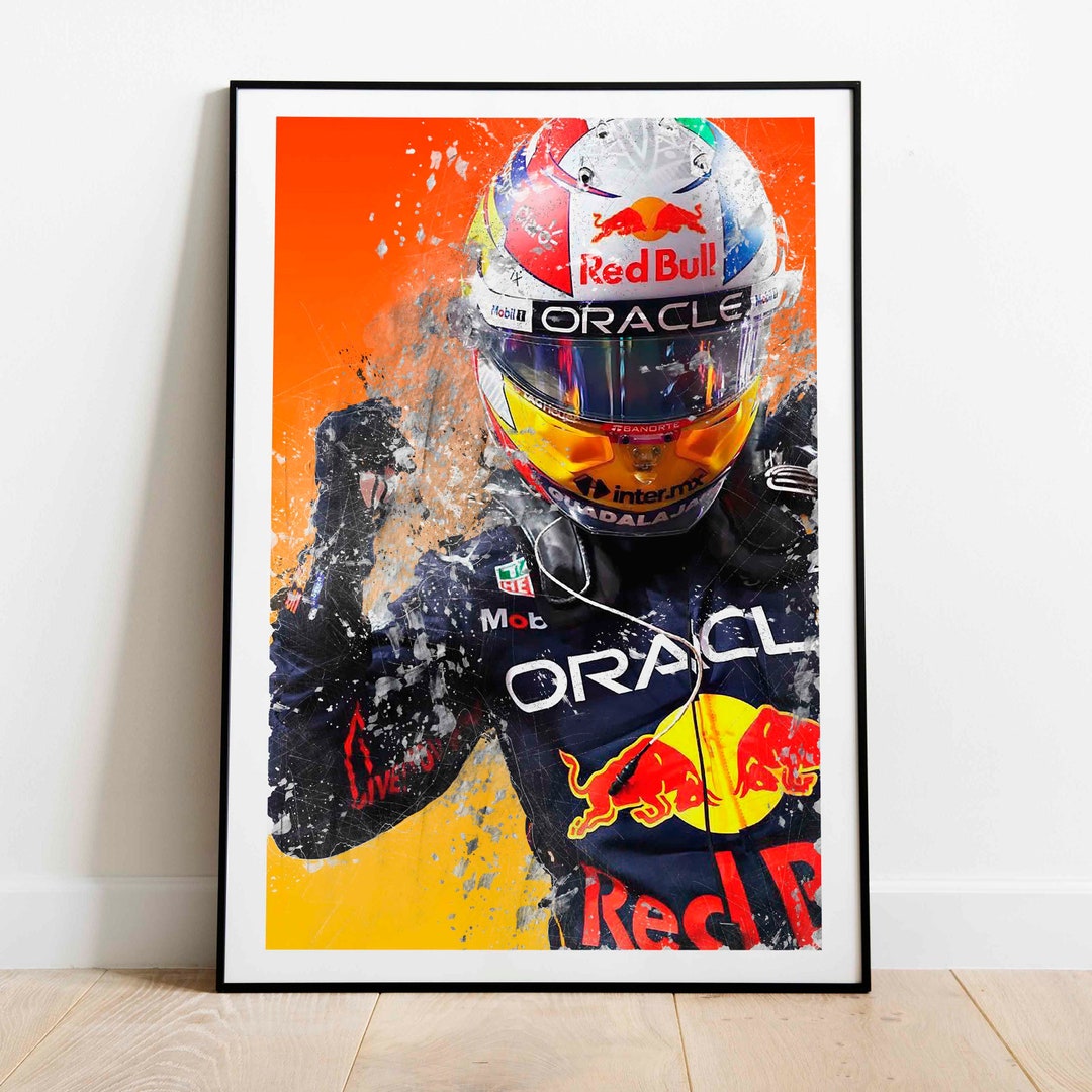Checo Perez Poster, Sergio Perez Poster, Red Bull Racing F1 Canvas Wall Art, Formula 1 Print - Etsy