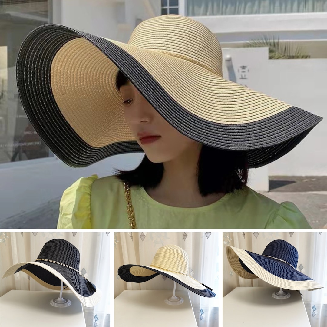 Wide Brim Fashion Hat Straw Hat Fishing Hat Beach Hat - Etsy