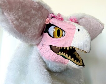 Furry Fursuit Dino Mask Dinosaur Dilophosaurus Mask Dragon Raptor Dino ...