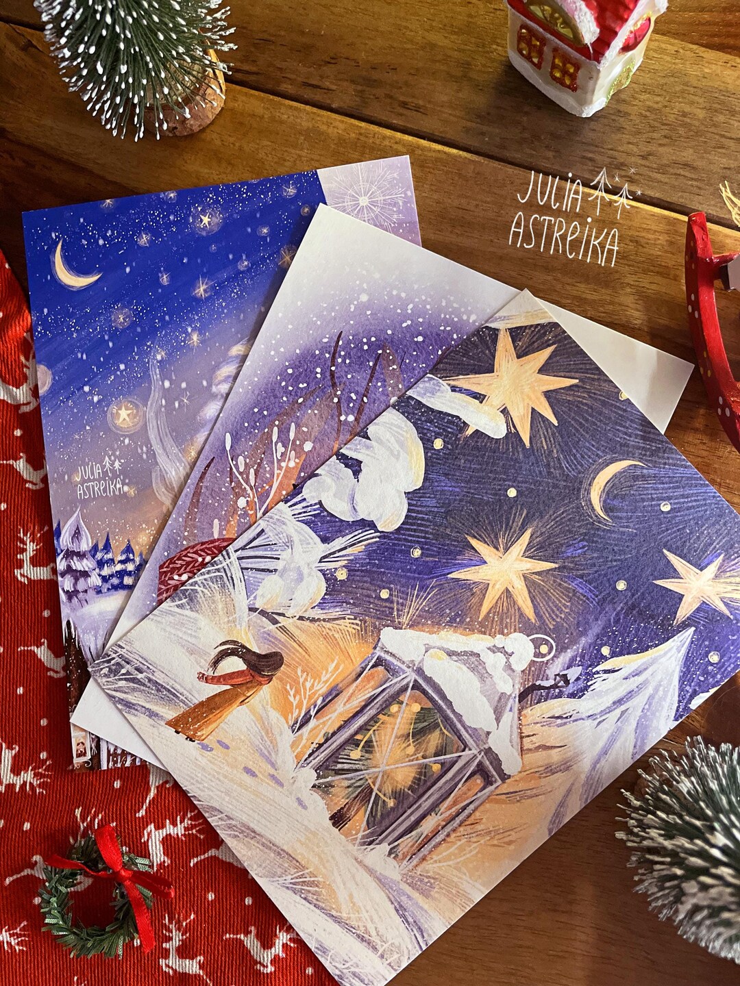 Set of Postcards "winter Light" of 3 Postcards - Etsy UK